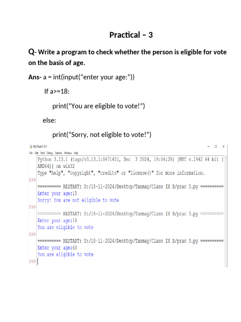Practicle File | PDF | Computer Programming