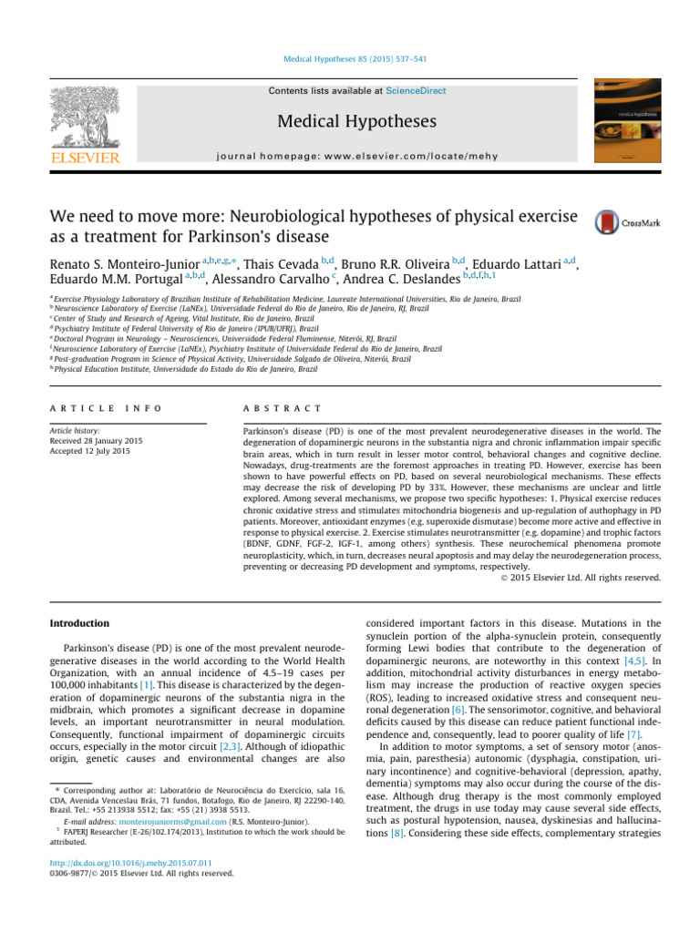 Monteiro-Junior - 2015 - We Need To Move More. Med Hyp | PDF | Reactive Oxygen Species ...