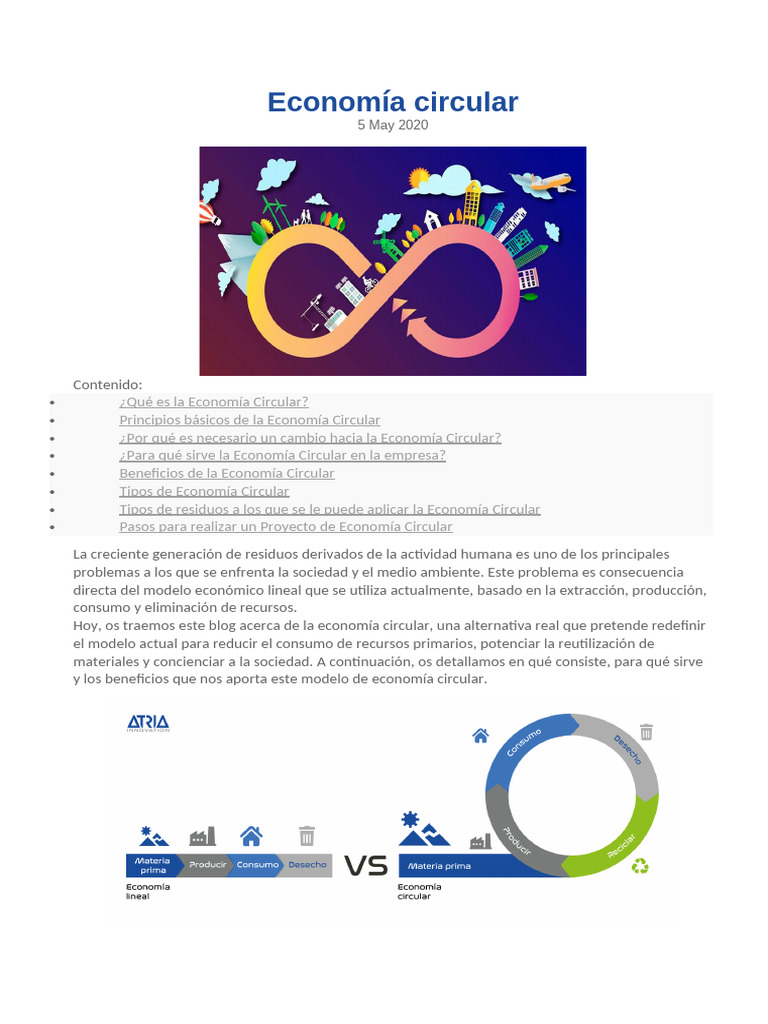 Economía Circular | PDF | Residuos | Reciclaje