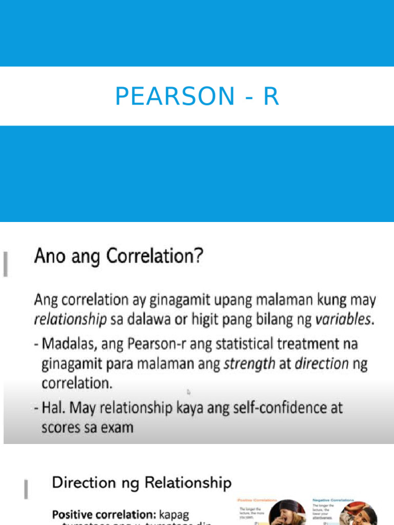 Pearson R | PDF