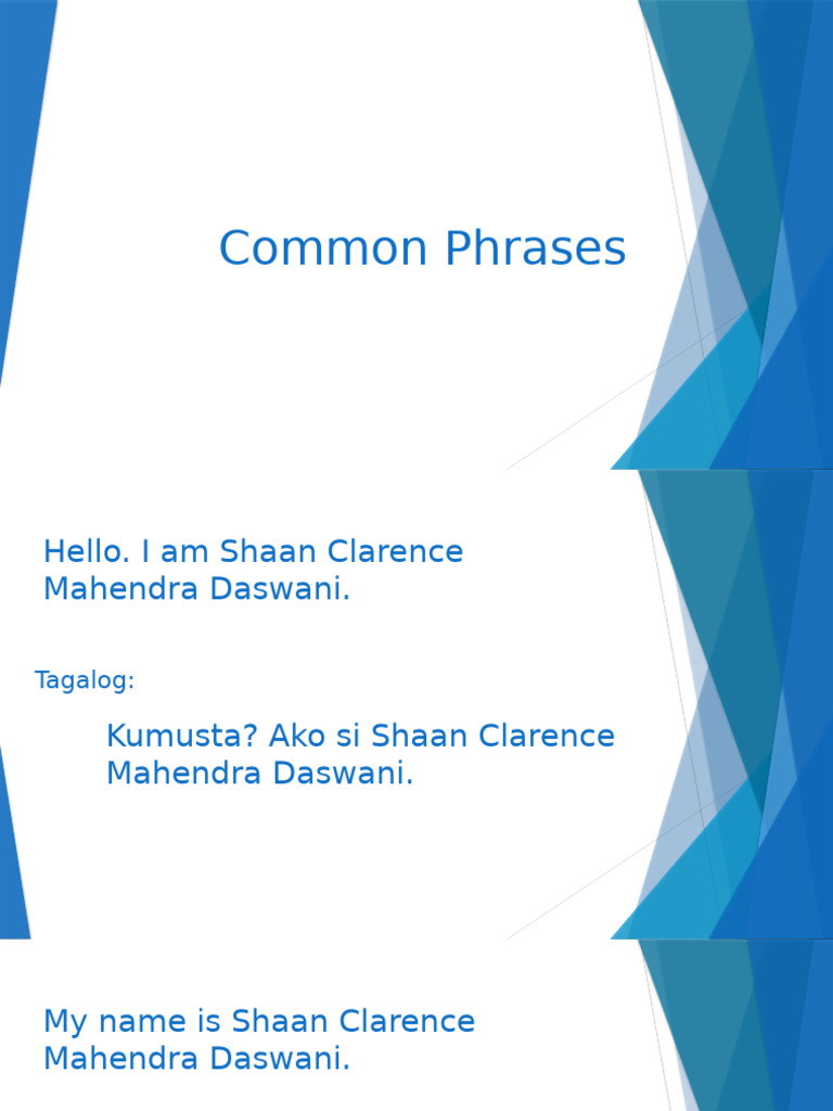Common Phrases | PDF