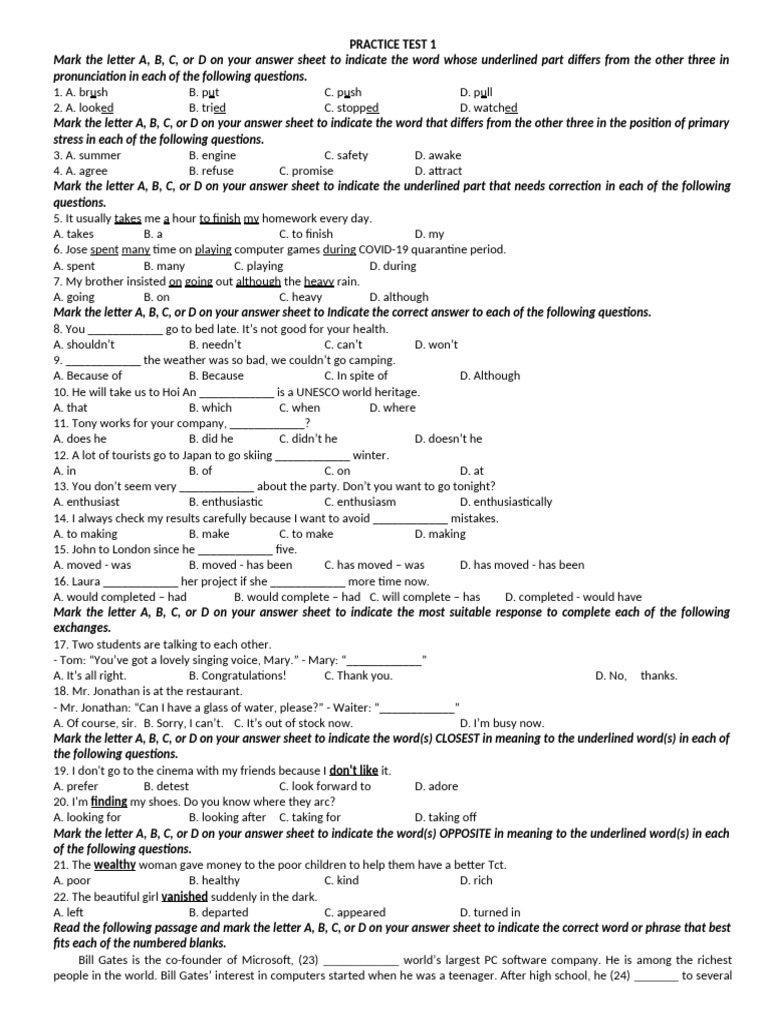 Practice Test l9 | PDF