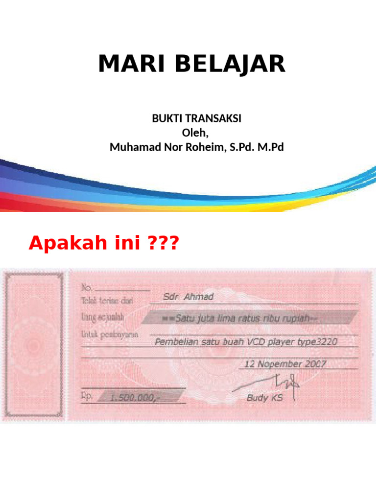 Jenis-Jenis Bukti Transaksi | PDF