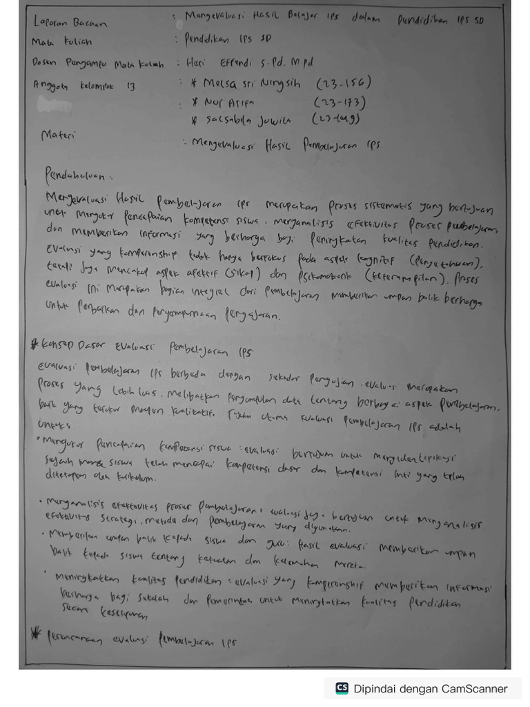 Laporan Bacaan Kelompok 13 | PDF