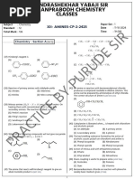 Important PYQs - Amines | PDF | Amine | Molecules