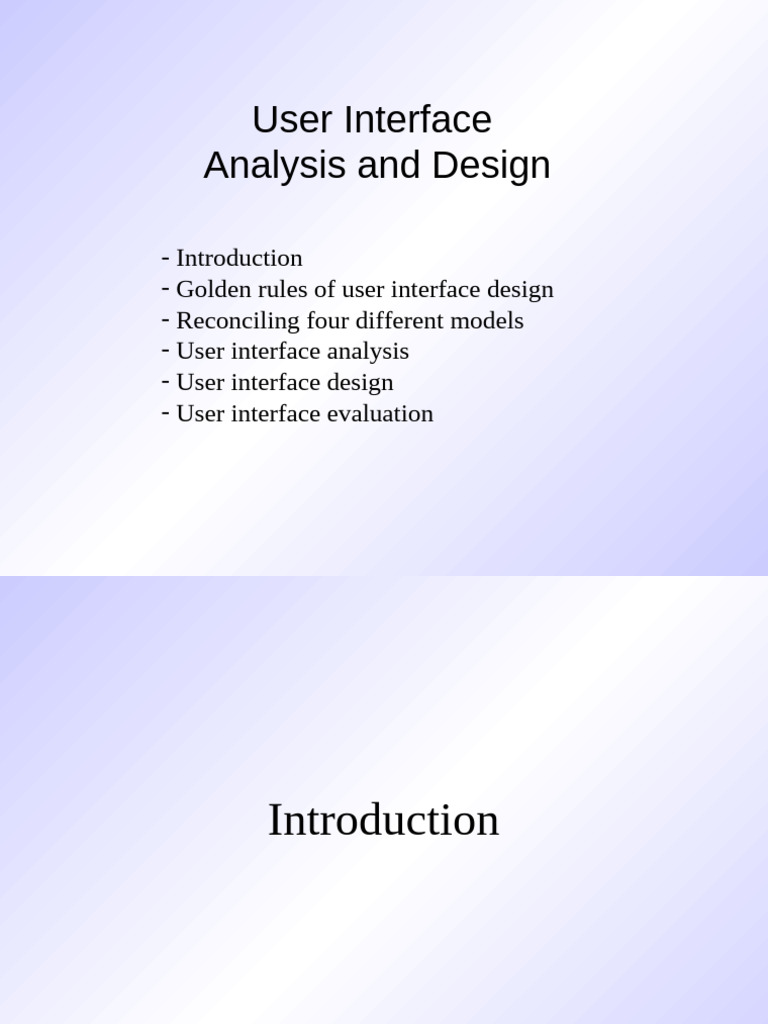 User Interface Analysis and Design | PDF | Graphical User Interfaces ...