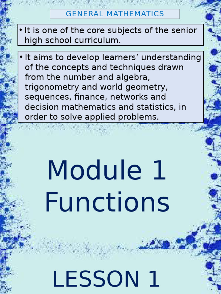 Grade 11 Module 1 q1FUNCTION - PPTX Students | PDF | Function ...