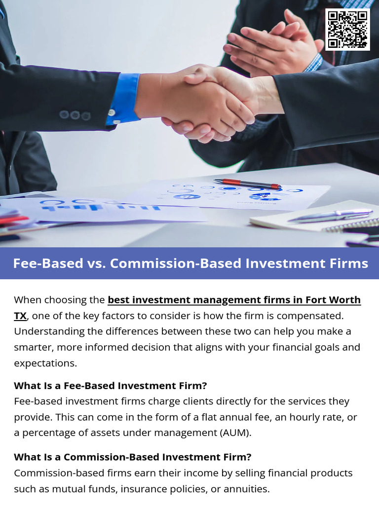 Fee-Based vs. Commission-Based Investment Firms | PDF