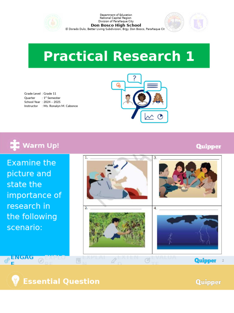 PR1 UNIT 1 LESSON 2 Qualitative and Quantitative Research | PDF | Quantitative Research ...
