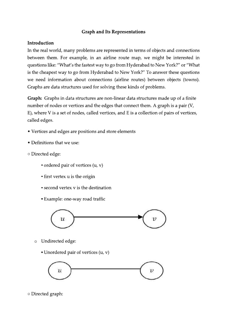 Graph and It's Representations | PDF
