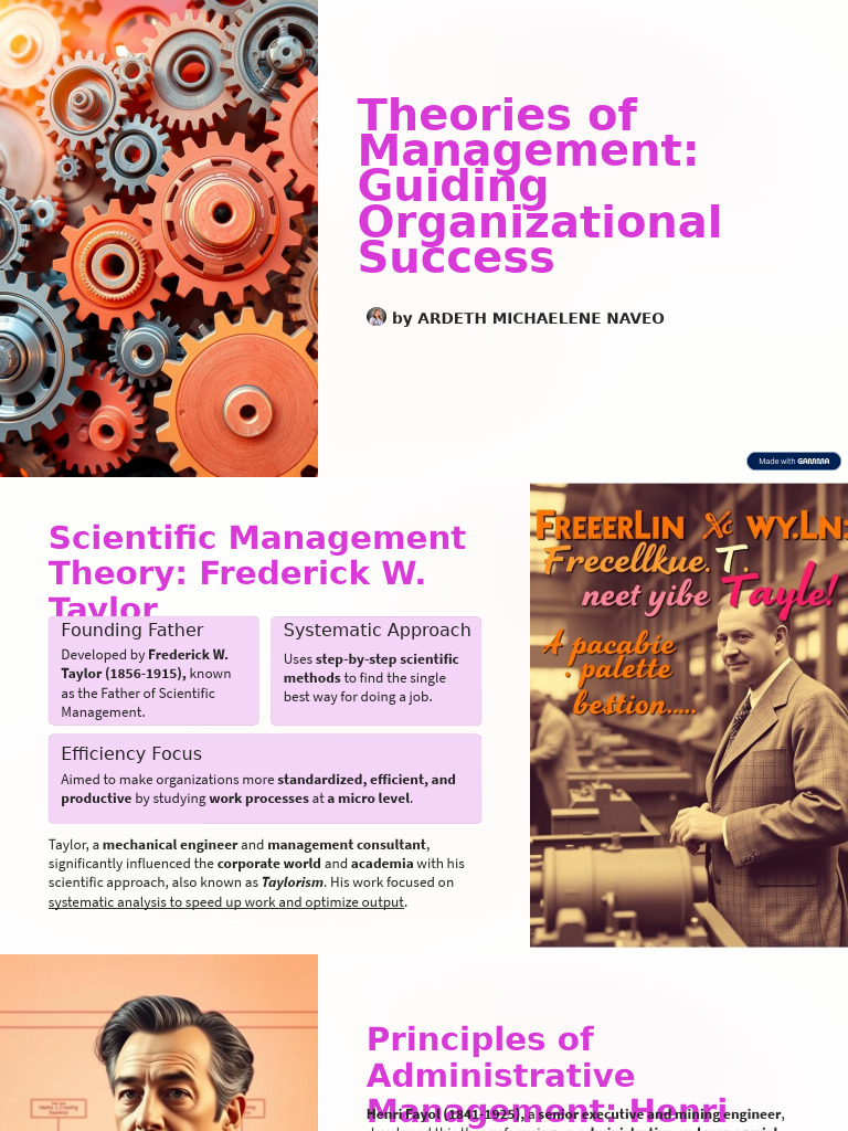 Theories of Management Guiding Organizational Success | PDF ...