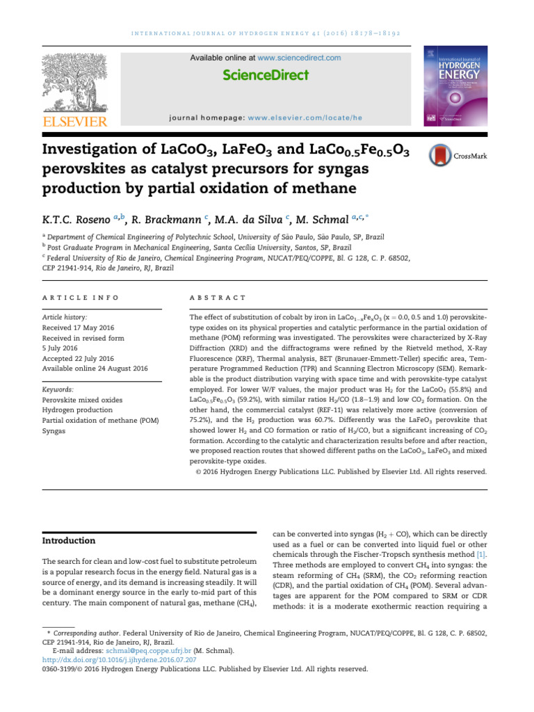 Investigation of LaCoO3, LaFeO3 and LaCo0.5Fe0.5O3 Perovskites As ...