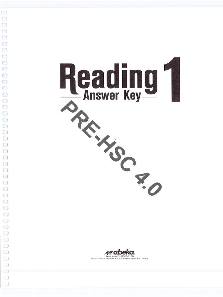 G1 Reading Answer Key - CHENCHU | PDF