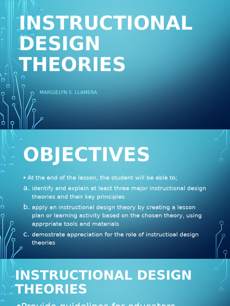 Major Instructional Design Theories | PDF | Learning | Instructional Design