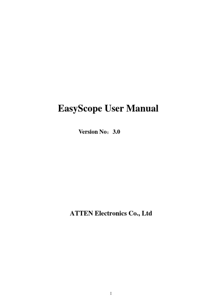 EasyScope User Manual3.0 ADS1000 | PDF | Installation (Computer ...