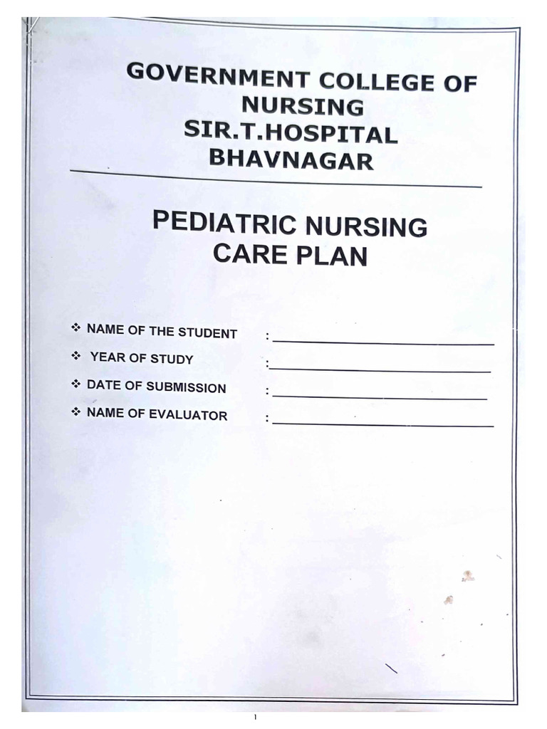 Pedia - Nursing Care Plan | PDF