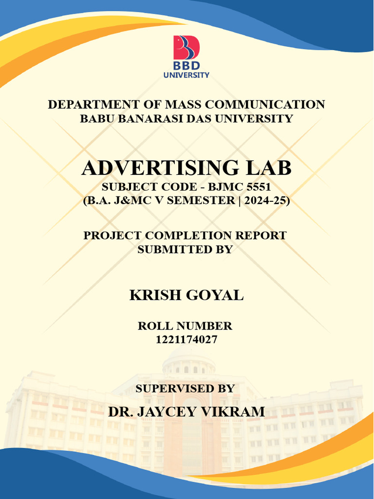 Advertising Lab PCR of Krish Goyal | PDF | Skin Care | Brand