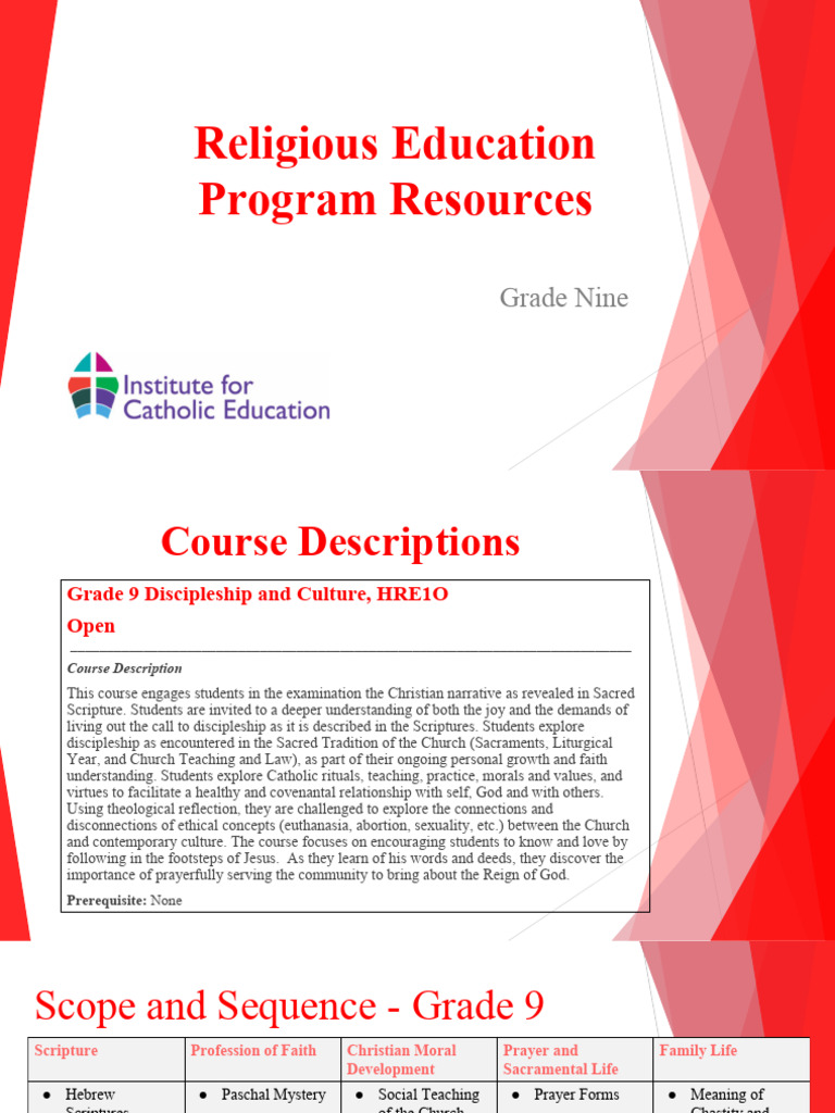 Grade 9 Discipleship and Culture Guide | PDF | Catholic Church | Bible