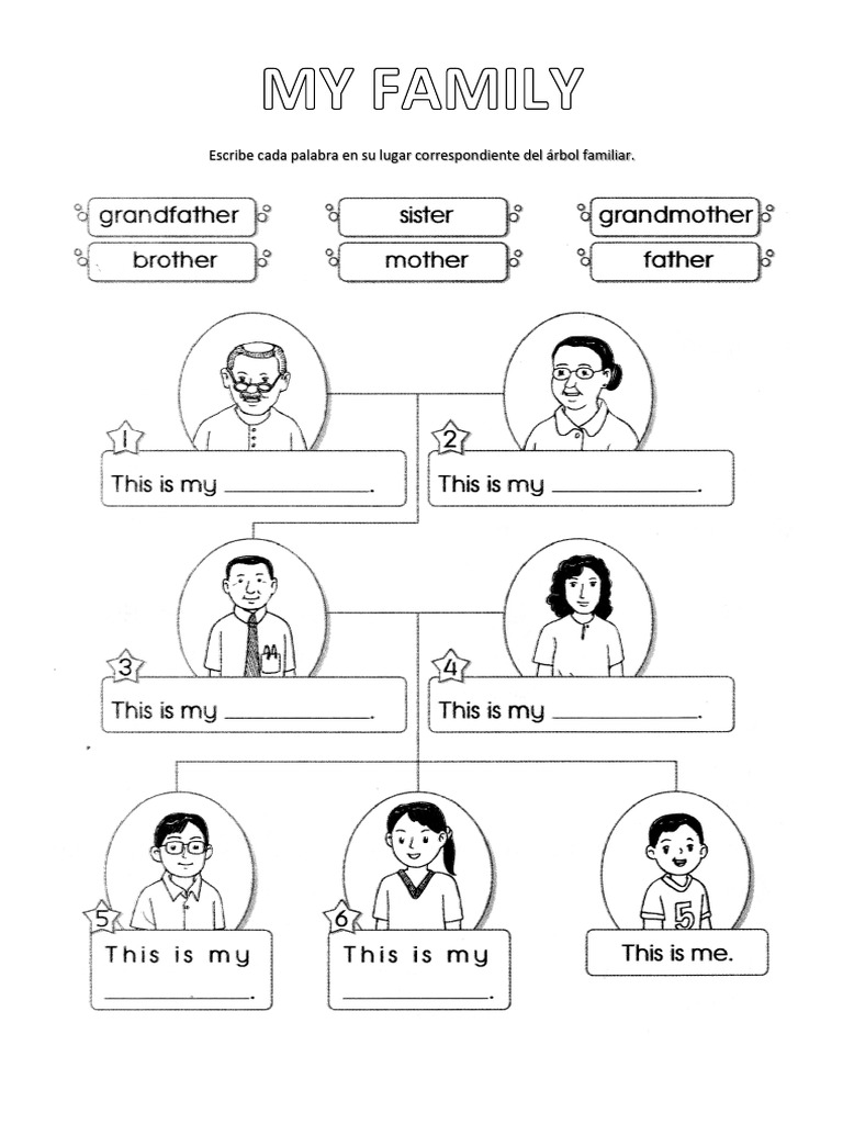 My Family. Worksheet | PDF