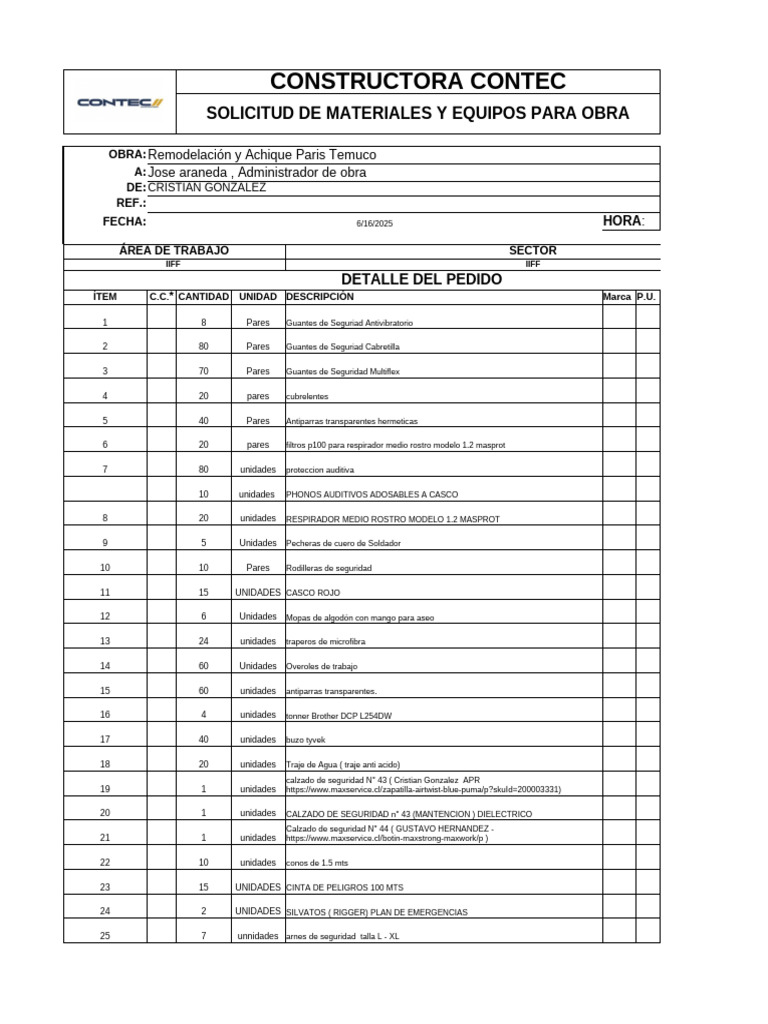 Solicitud de Epp-3 | PDF