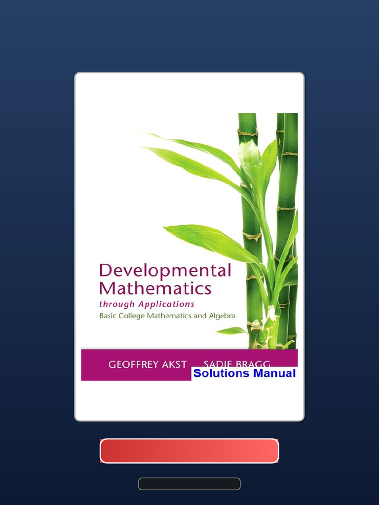 Developmental Mathematics Through Applications 1st Edition Akst Digital ...