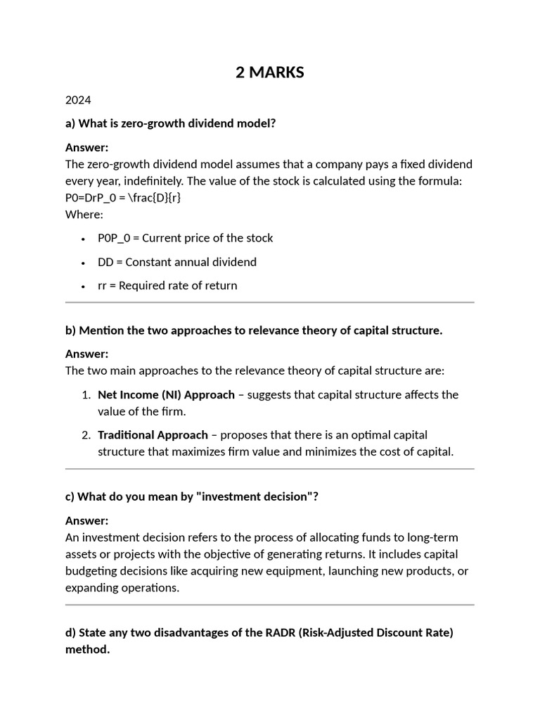AFM Theory | PDF | Cost Of Capital | Capital Structure