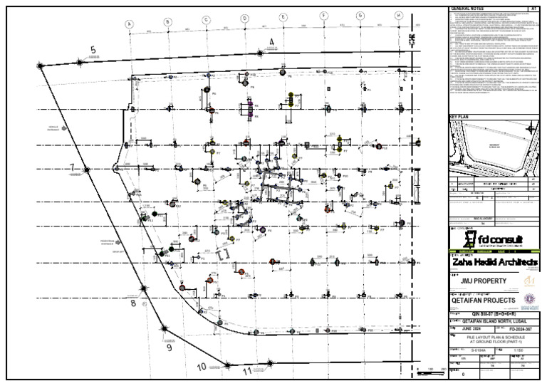 S-0104a - Pile Layout Plan & Schedule Ground Floor | PDF