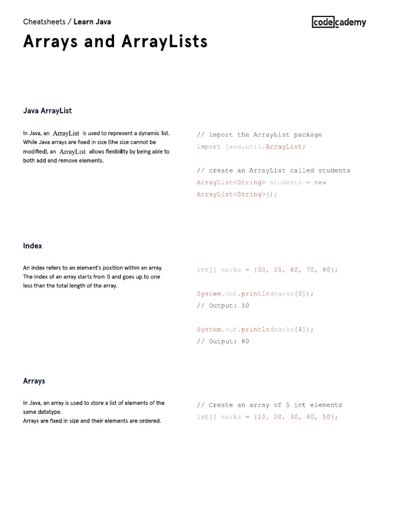 ArrayList Java | PDF