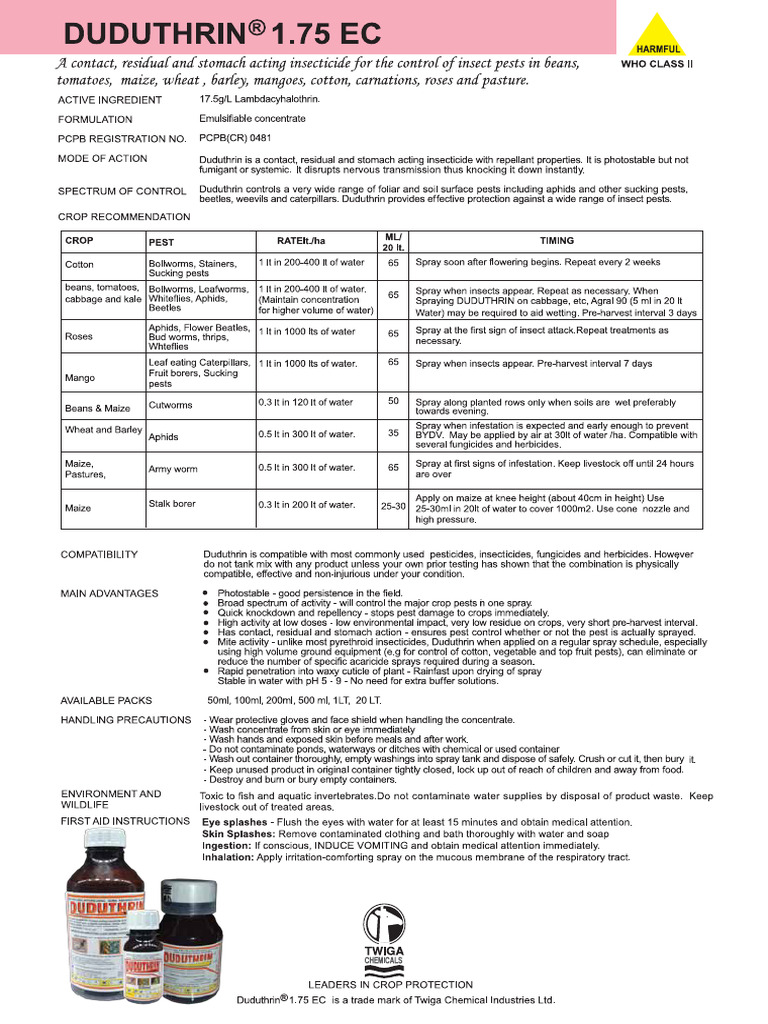Duduthrin Product Manual1 | PDF