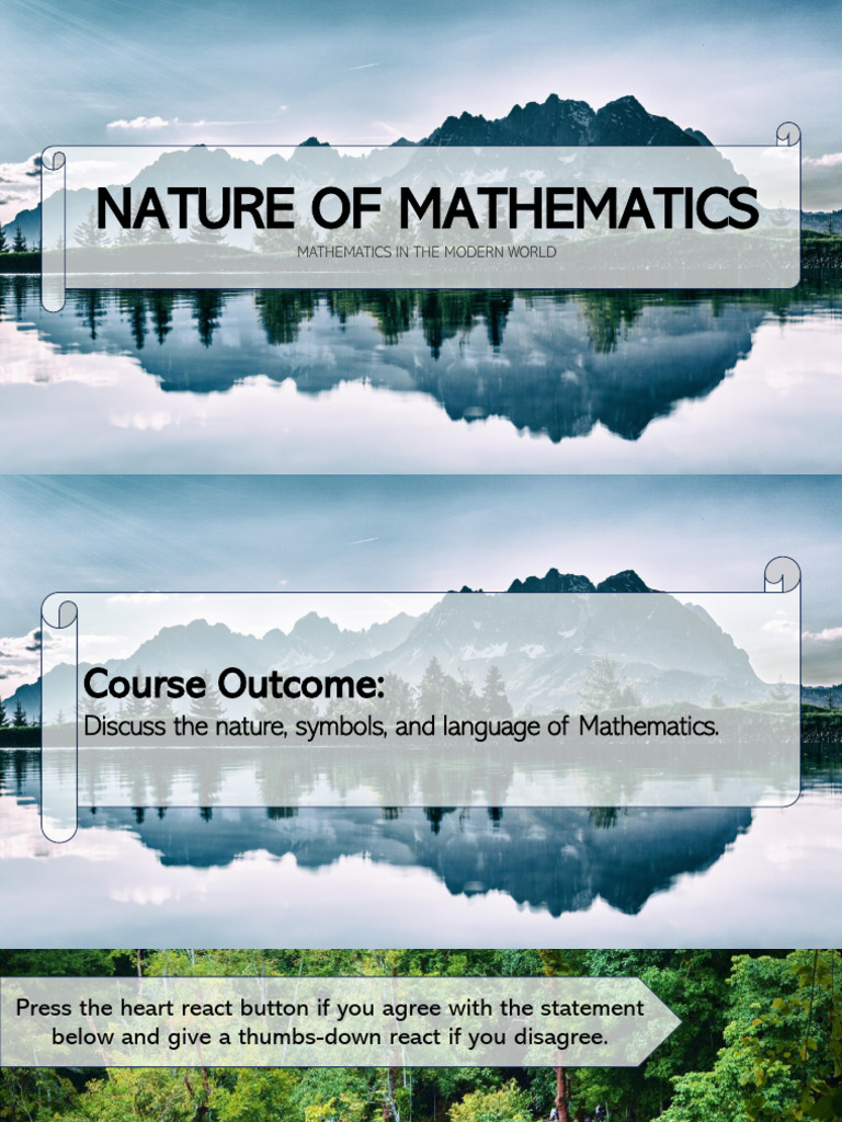 Week 2 Nature of Mathematics | PDF | Pattern | Geometry
