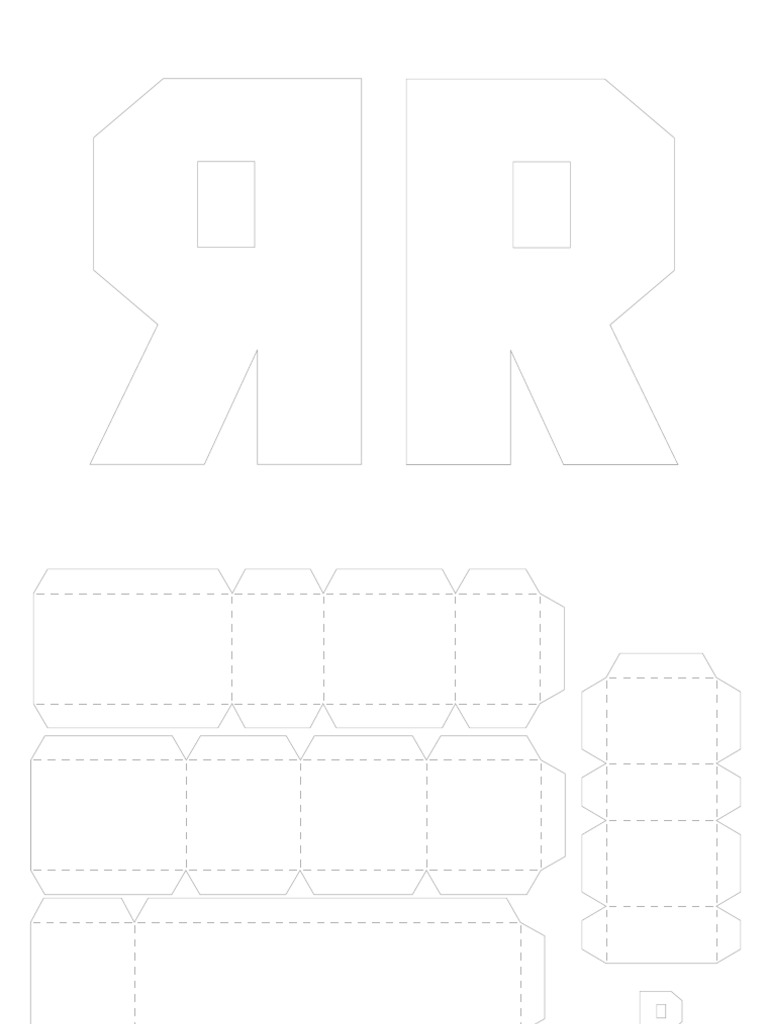 R Letter 3d Squared | PDF