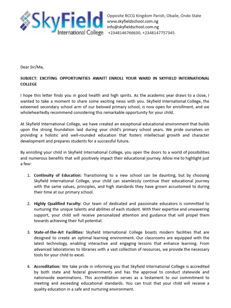 Graduating Students Admission Offer | PDF | Learning