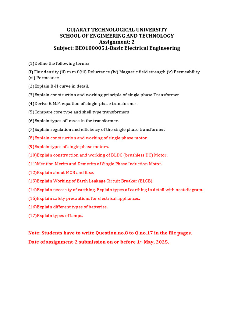 BEE Assignment 2 | PDF