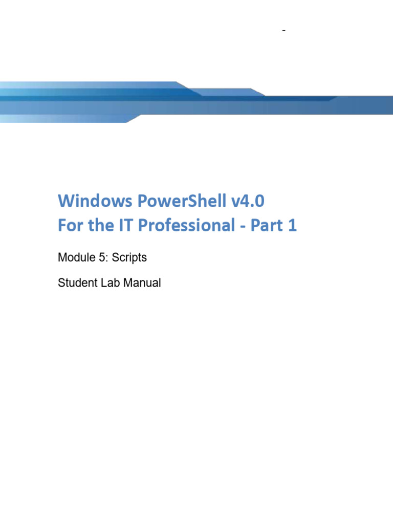 PSITv4 Part1 05 Scripts v2.1 Student Version | PDF | Command Line Interface | Computer Programming