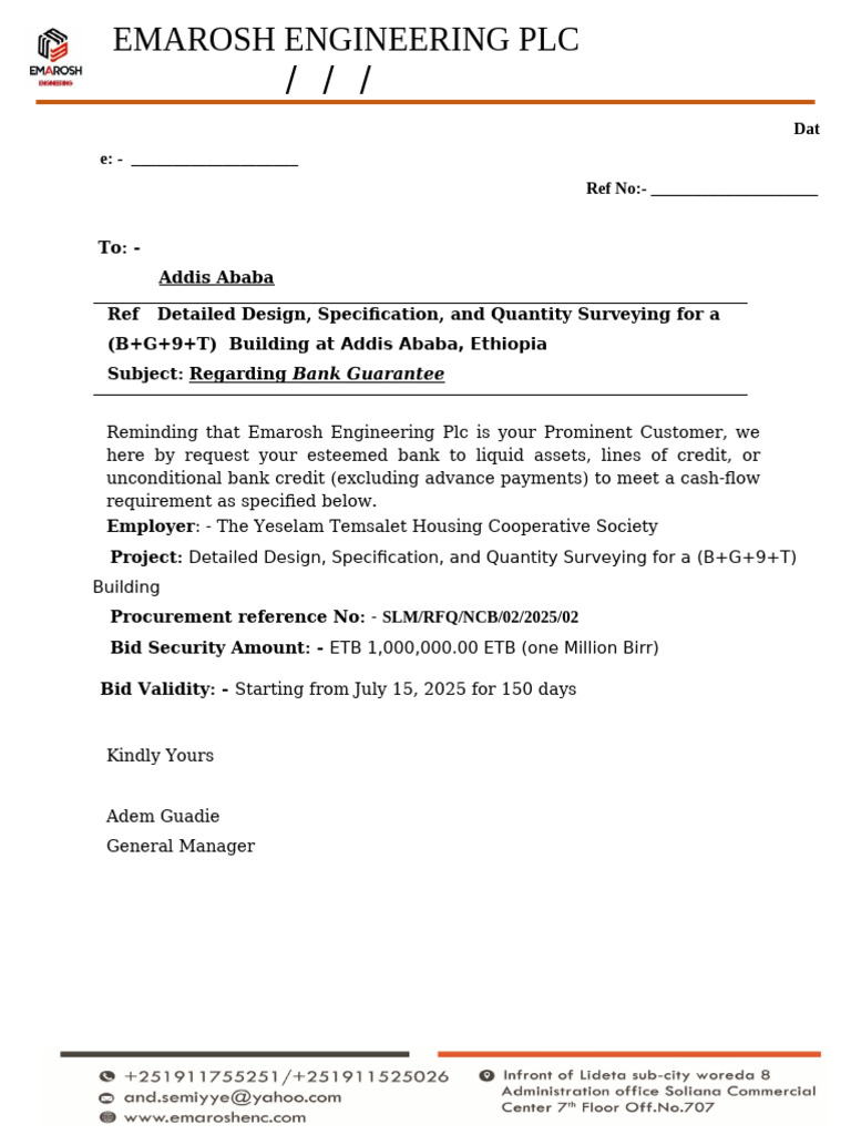 Emarosh Engineering Bank Requests | PDF