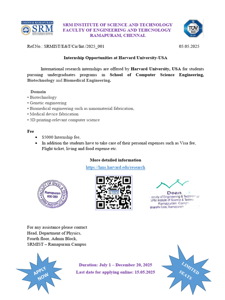 Harvard Internship | PDF