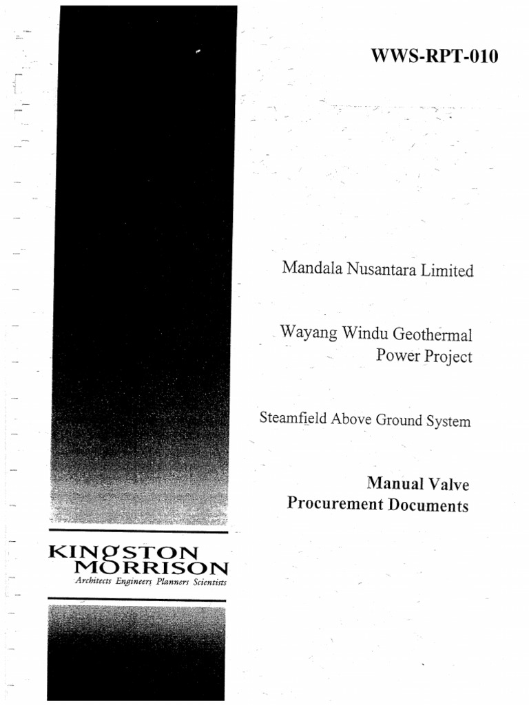 WWS-SPC-016 - Specification For Manual Valves | PDF