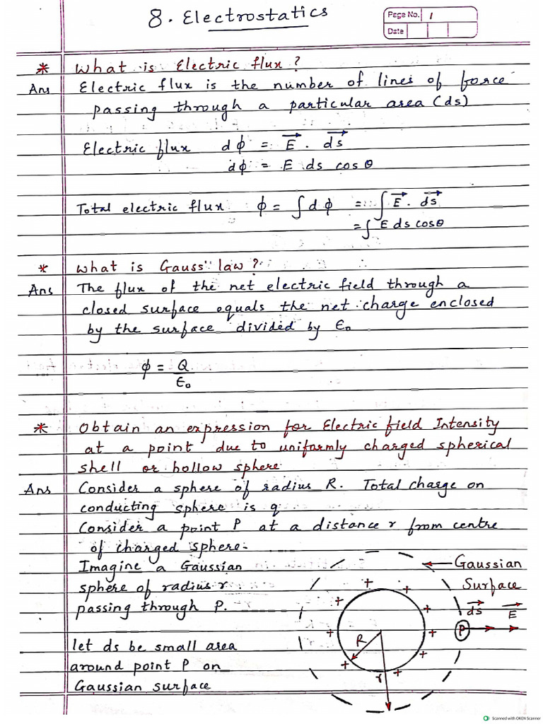 Electrostatics | PDF