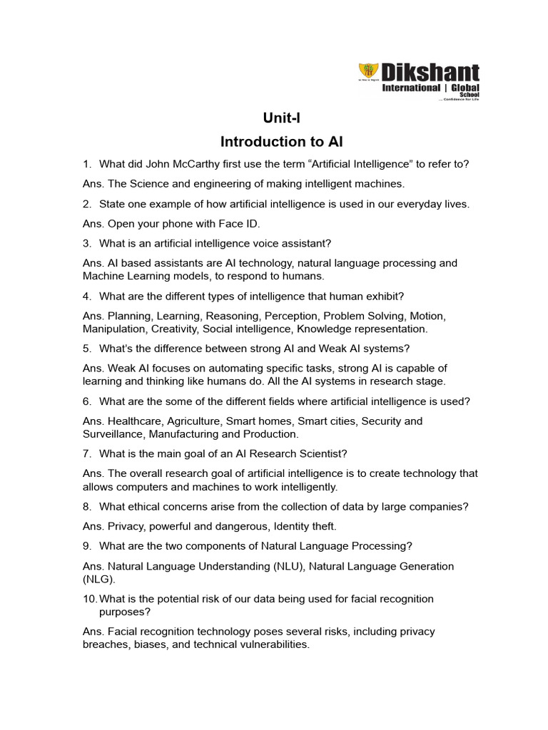 Ch-1 - Introduction To AI | PDF | Artificial Intelligence ...