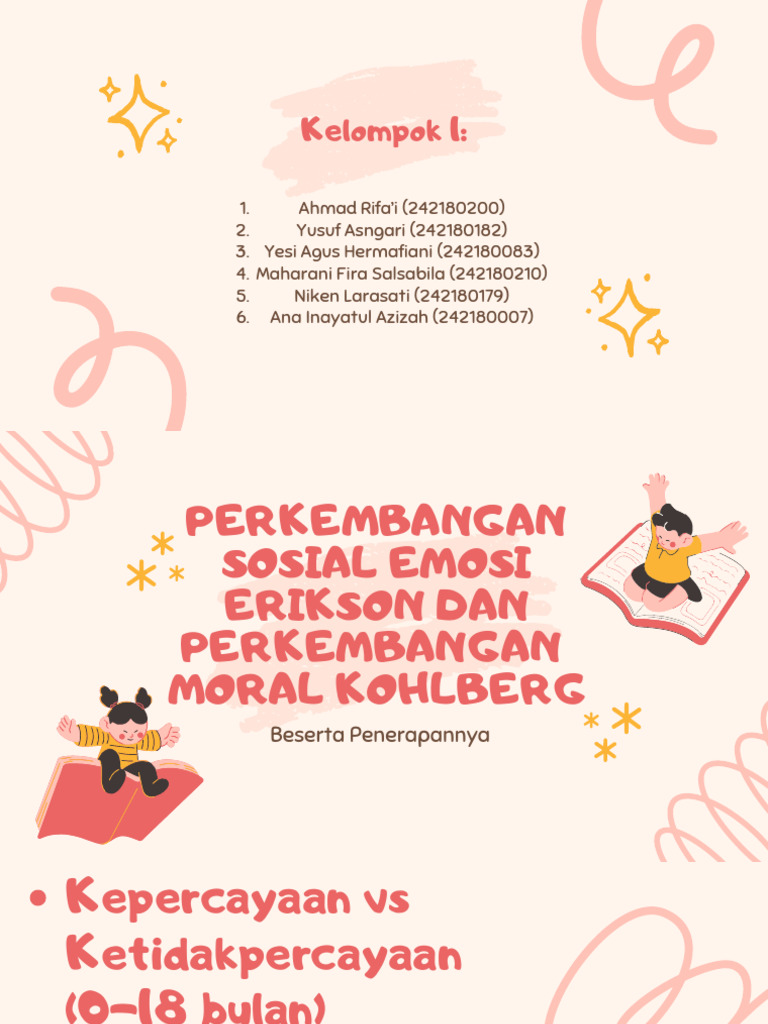 Kelompok 1 Psikologi Pendidikan Erikson Dan Kohlberg | PDF