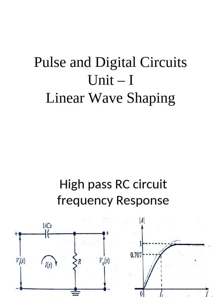 I Unit Linear Wave Shaping | PDF