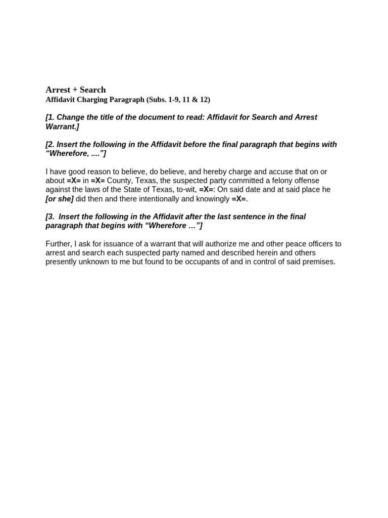 19 Affidavit Charging Paragraph 1-9-11 and 12 | PDF