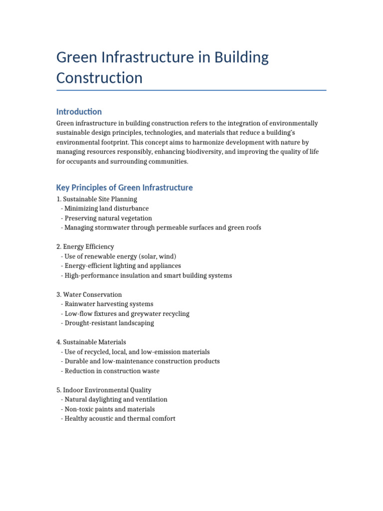 Green Infrastructure Building | PDF | Green Infrastructure | Infrastructure