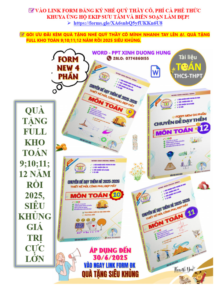 Vào Link Form Đăng Ký Nhé Quý Thầy Cô | PDF