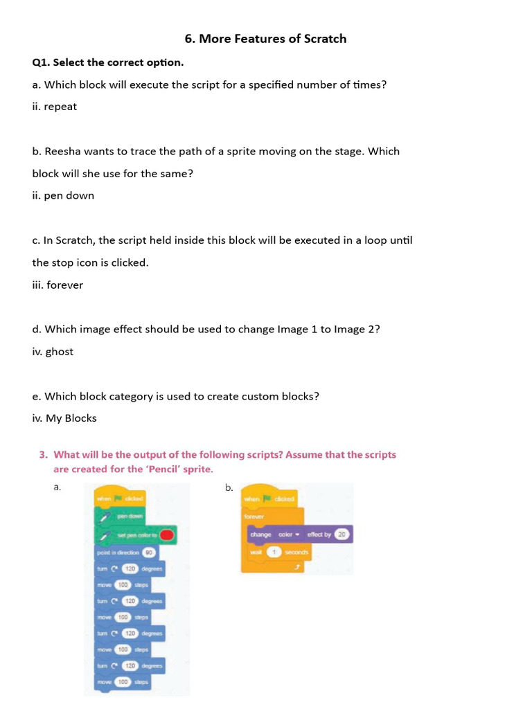 Understanding Scratch Custom Blocks | PDF