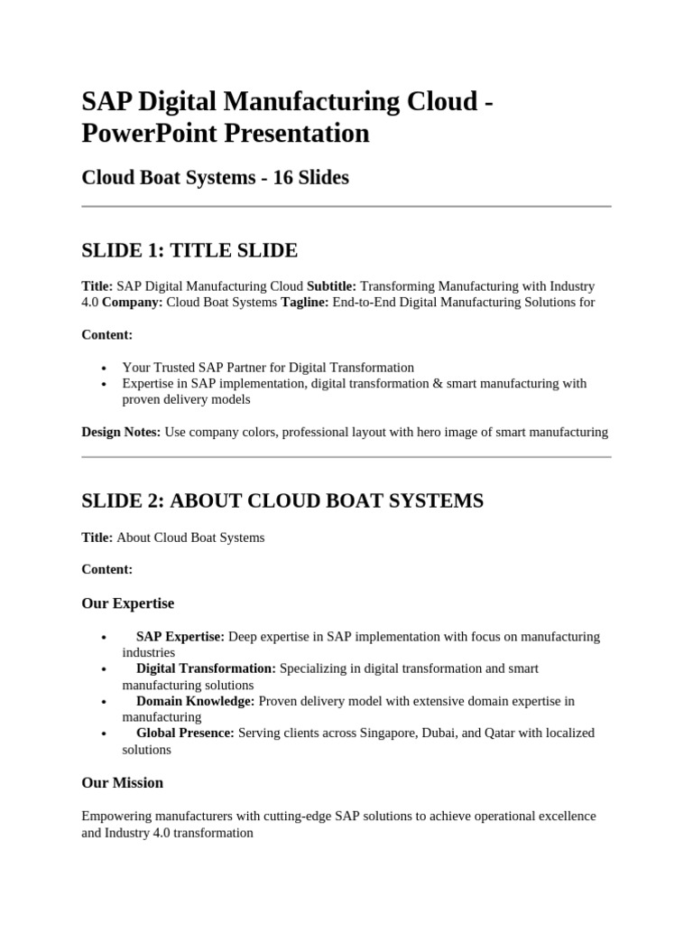 SAP Digital Manufacturing Cloud S | PDF | Cloud Computing | Internet Of ...