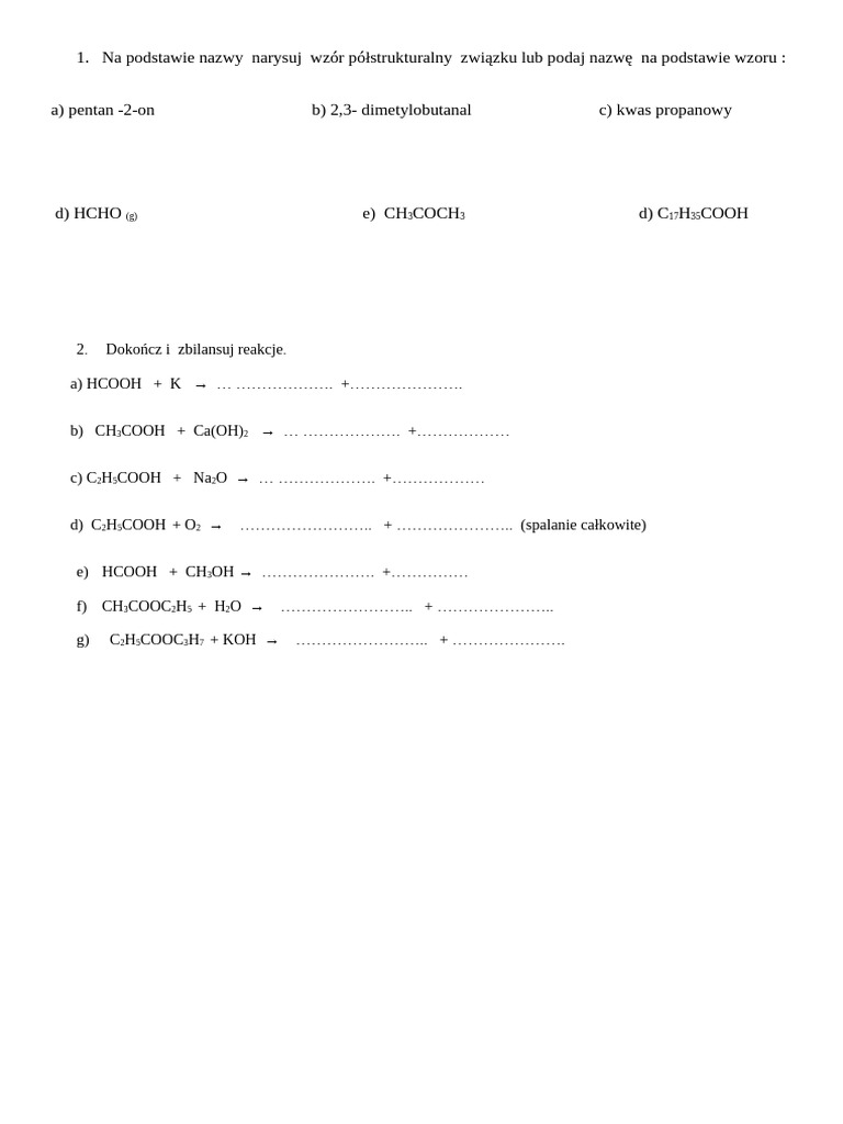 Zadania Z Ostatniej Powtórki 3f | PDF
