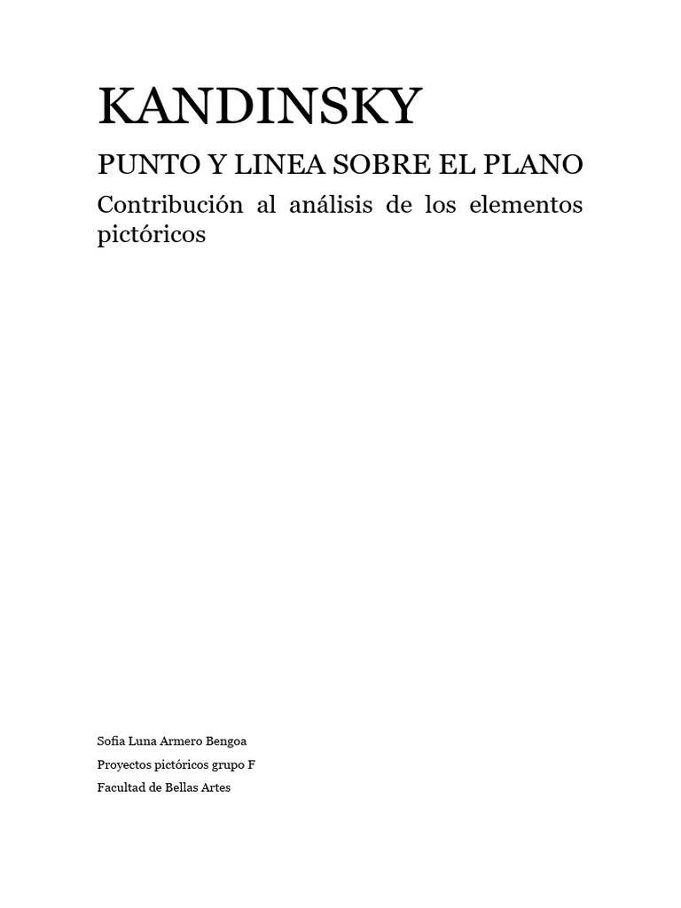 Elementos Pictóricos en Kandinsky | PDF | Wassily Kandinsky | Arte ...