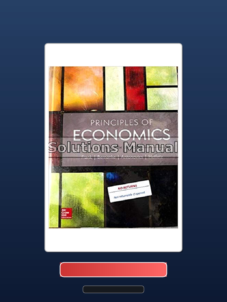 Complete Bundle Principles of Economics 7th Edition Frank | PDF ...