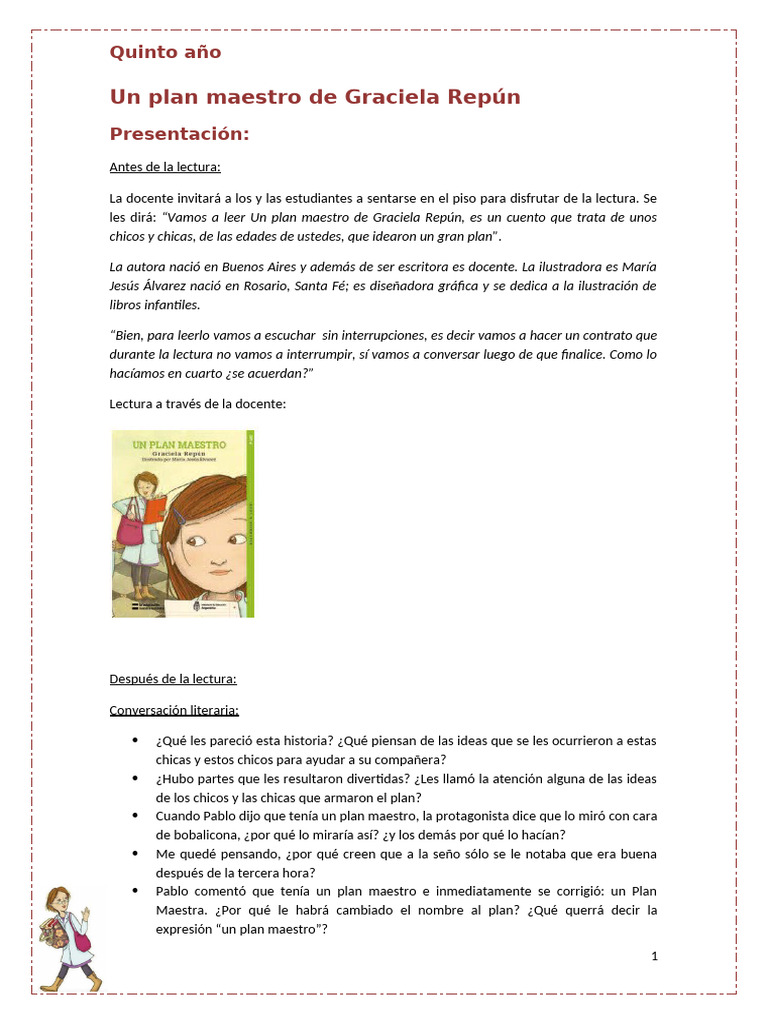 Actividades de Lectura y Escritura en Quinto Año | PDF | Narración